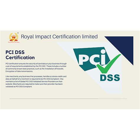 Pci Dss Certification At INR In Noida Uttar Pradesh Royal Impact Certification Ltd