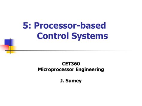 Processor Based Control Systems
