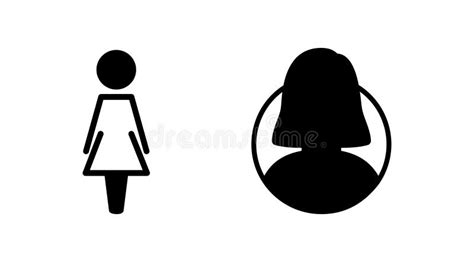 Female Icon Toilet Icon Restroom Sign Gender Stock Vector