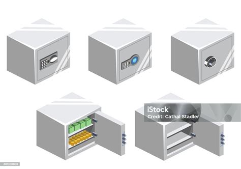 아이소메트릭 3d 벡터 일러스트 안전 돈을 문서 저장을 위한 속성 보안의 주제 0명에 대한 스톡 벡터 아트 및 기타 이미지 0명 3차원 형태 강철 Istock