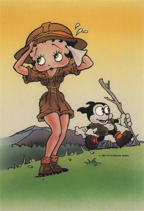 Betty Boop On Jungle Safari Rare Postcard Topics Other Postcard