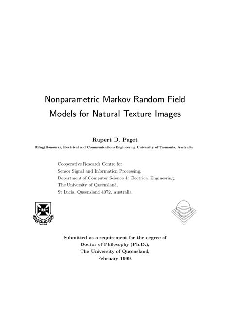Pdf Nonparametric Markov Random Field Models For Natural Texture Images