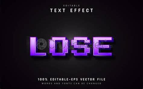 Lose Pixel Text Effect Stock Vector 5391980 Crushpixel