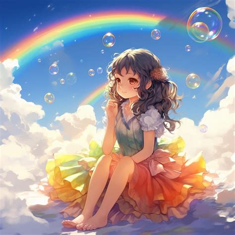Premium Ai Image Cute Girl Wearing Glasses With Brown Curly Hair