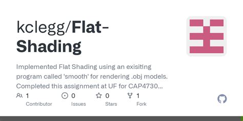 GitHub Kclegg Flat Shading Implemented Flat Shading Using An