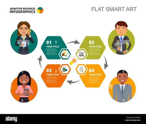 Four Options Process Chart Slide Template Business Data Workflow Employee Design Creative