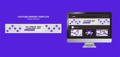 Fitness Youtube Banner Template Premium Psd