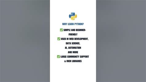 Python For Beginners Why Python 🚀pythonforbeginners Python Pythonprogramming Youtube