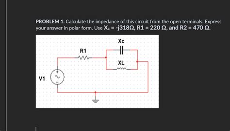 Solved PROBLEM Calculate The Impedance Of This Circuit Chegg