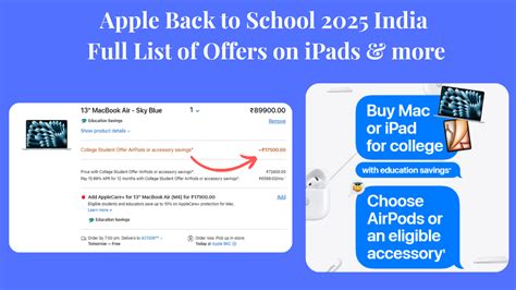 Apple Back To School 2025 India Full List Of Offers On Ipads And More