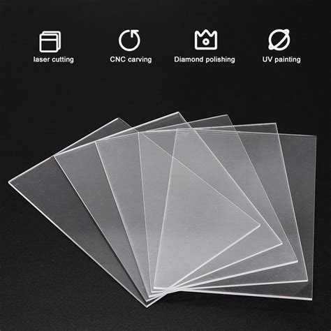 20pcs Plexiglass Sheets Thick Glass Replacement Ac Grandado