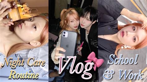 Vlog 영원히 놀기만 하는 패디과 일상 모음집🪡🍰나이트 케어 루틴🧴🧖🏻‍♀️과탑 브이로그 대학생 스킨케어