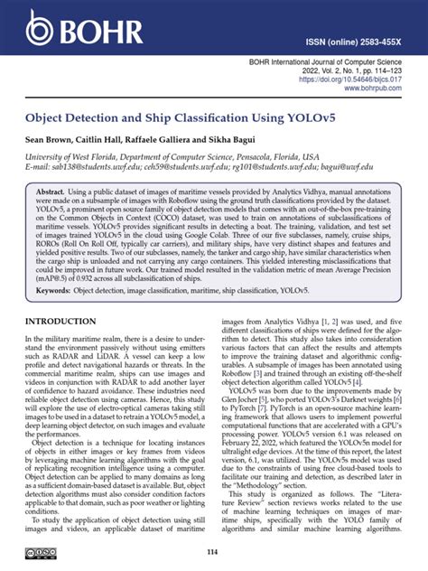 Object Detection And Ship Classification Using Yolov5 Pdf Receiver