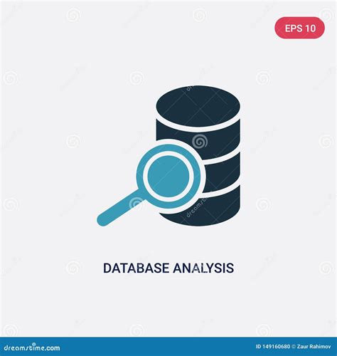 Two Color Database Analysis Vector Icon From Multimedia Concept Isolated Blue Database Analysis