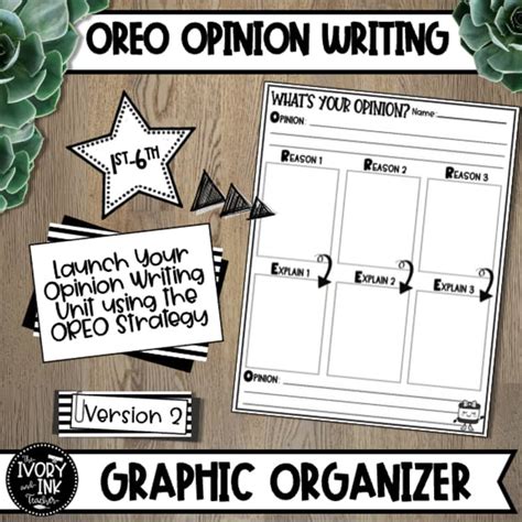 Oreo Opinion Writing Graphic Organizers 8 Versions Blank And Sentence