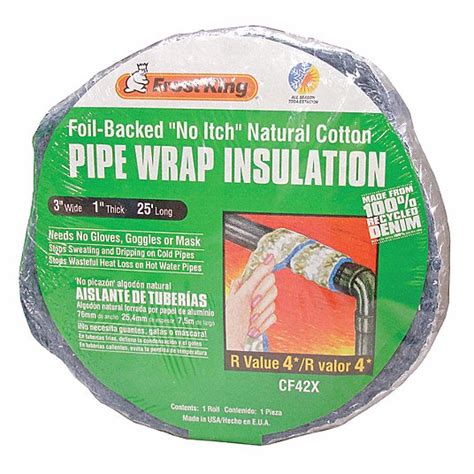 Cotton 3 In W Pipe Insulation Wrap 48h492cf42x Grainger