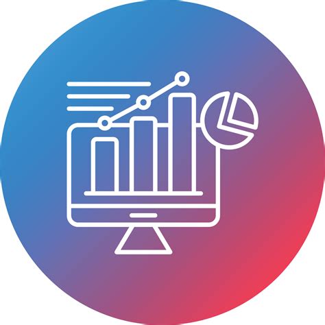 Data Visualization Line Gradient Circle Background Icon 16863421 Vector