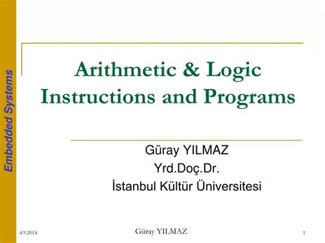Ppt Arithmetic And Logic Instructions A Nd Programs Powerpoint Presentation Id3926734