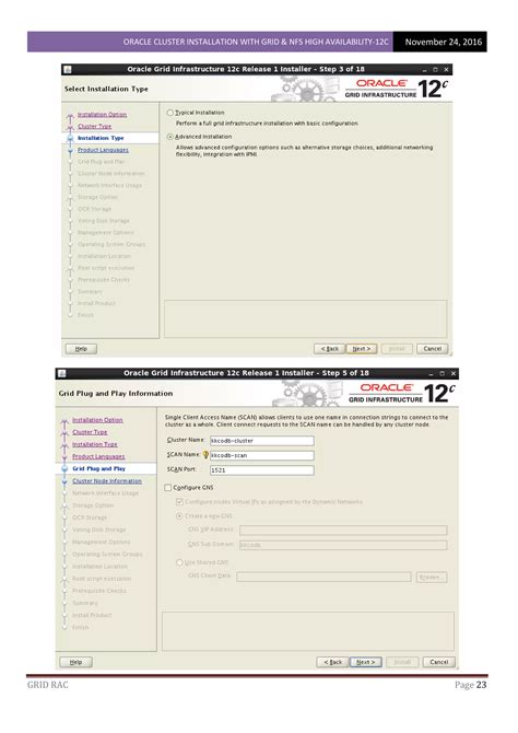 Oracle Cluster Installation With Grid And Nfs Pdf