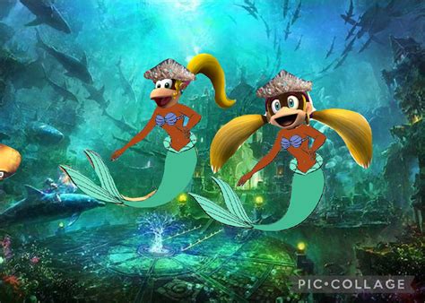 Tiny Kong And Dixie Kong As Mermaids Part 1 By Christhemerfolkguy On Deviantart