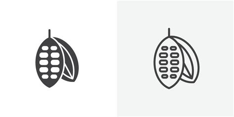 Cocoa Beans Icon Vector Art At Vecteezy