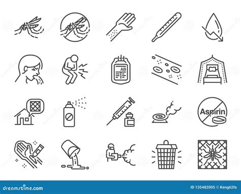 Dengue Fever Symptoms Awareness Poster Educational Vector Illustration