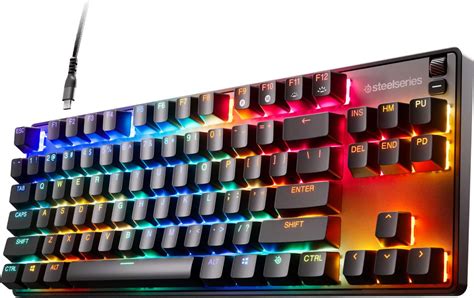 Steelseries Apex 9 Tkl Wired Optipoint Adjustable Actuation Switch Gaming Keyboard With Rgb