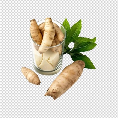 Premium Psd Cassava Isolated On A White Background