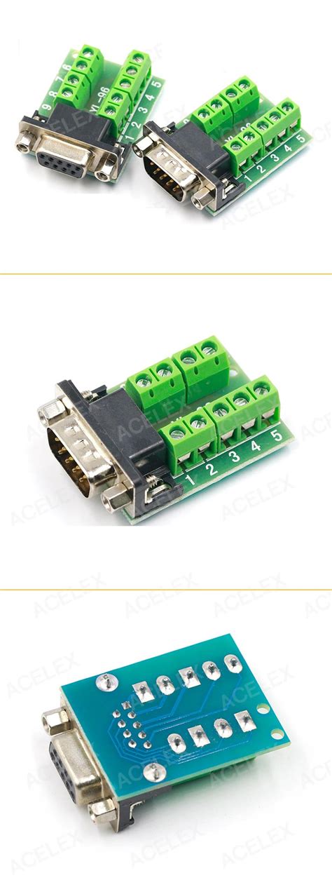 Db9 Male Female Adapter Signals Terminal Module Rs232 Serial To