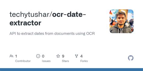 Github Techytusharocr Date Extractor Api To Extract Dates From Documents Using Ocr