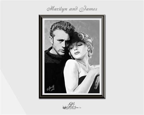 Marilyn Monroe And James Dean 16x20 Artists Print Delivered Unframed
