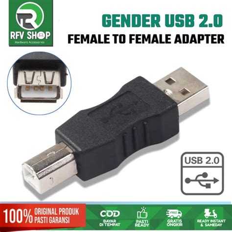 Jual Konektor Gender Sambungan Usb A 20 Male To Usb B Male Adapter