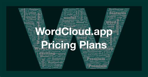 Pricing Plans Wordcloudapp