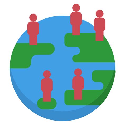 Demographic Density Distribuiton Global Population Icon Download