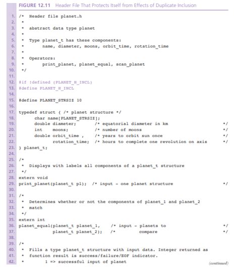 Solved Consider The Header File Shown In Fig 1211 Describe What