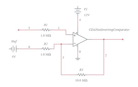 Cda Non Inverting Comparator 1 Multisim Live