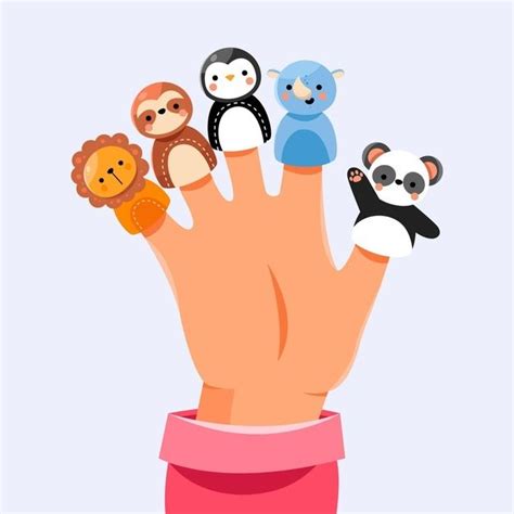 Cute Finger Puppets Collection Free Vector Finger Puppets Puppets