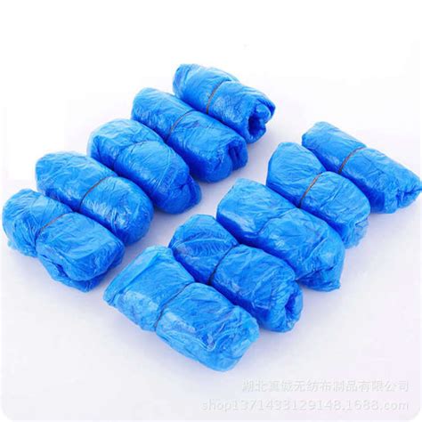 Disposable Blue Pe Cpe Shoe Cover Plastic Base Production Bd