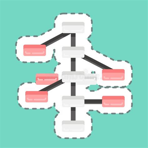 Sticker Line Cut Decision Trees Related To Machine Learning Symbol Simple Design Editable