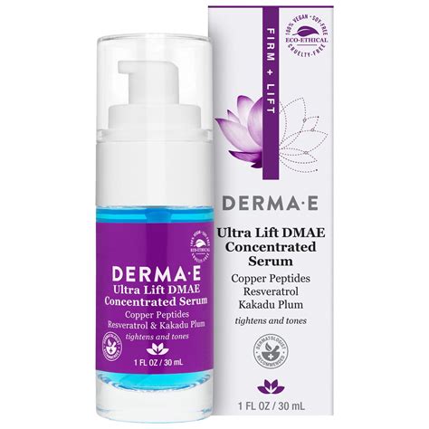 Derma E Ultra Lift Serum With Dmae Copper Peptides And Resveratrol Skin