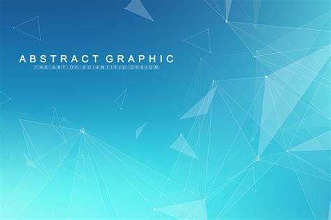 기하학적 인 그래픽 배경 분자 그리고 커뮤니케이션입니다 큰 화합물과 복잡 한 데이터입니다 관점 배경 막입니다 최소한의 배열입니다 디지털 데이터 시각화입니다 과학적인 자동