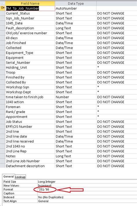 Ms Access Display Custom Primary Key Autonumber Stack Overflow