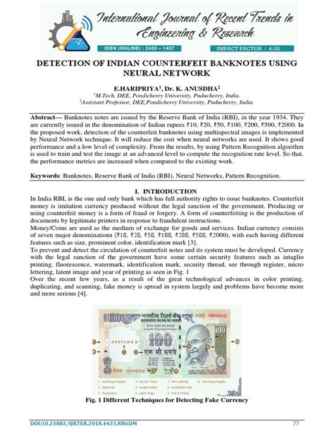 Detection Of Indian Counterfeit Banknotes Using Neural Network Pdf Pdf Mean Squared Error