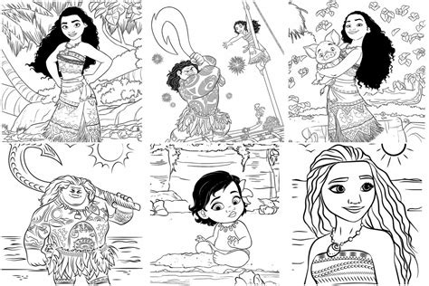 Desenhos De Moana Para Pintar E Colorir Como Fazer Em Casa
