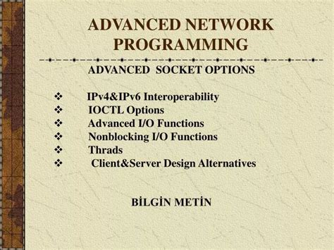 Ppt Advanced Network Programming Powerpoint Presentation Free Download Id4738060