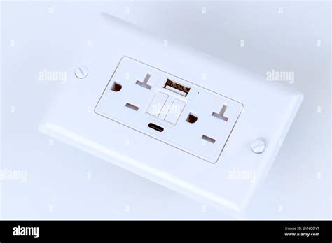 Electrical Outlet Features Multiple Sockets Usb Charging Ports