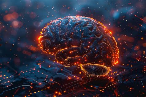 An Illustration Of A Persons Brain With Ai Related Concepts Integrated Into The Neural Network