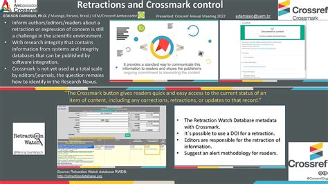 Retractions And Crossmark Control Live22 Presentations Crossref Community Forum