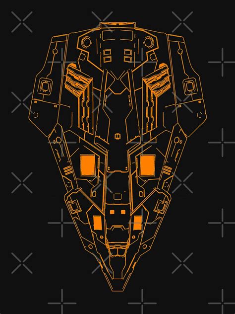 Elite Dangerous Python Wireframe Minimalist T Shirt Von