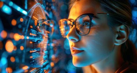 Premium Photo Woman Wearing Glasses Looking At A Clock